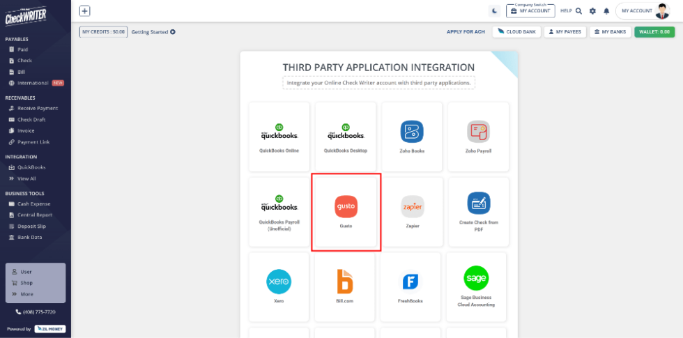 Gusto Integration for Payroll Check Printing | Easy & Fast