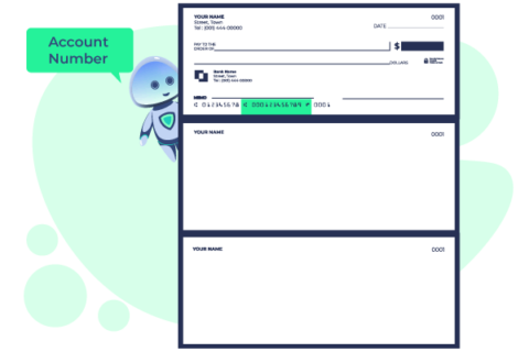 Print Check Account Number On Check, Bank Routing Number