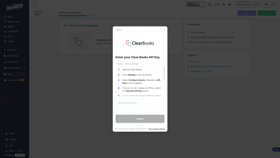 Clear Books Integration | Seamless Check Printing & Invoicing